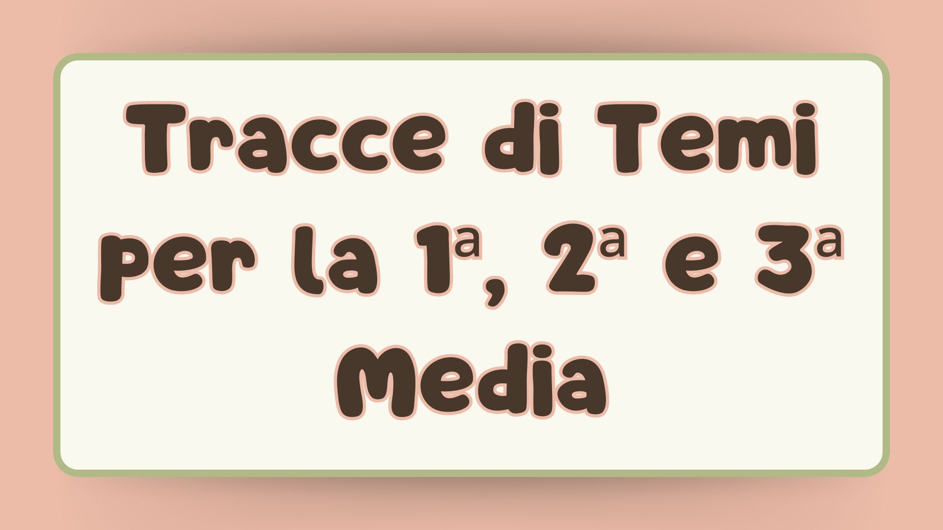 Tracce di Temi per la 1ª, 2ª e 3ª Media - FrasiIt.Com